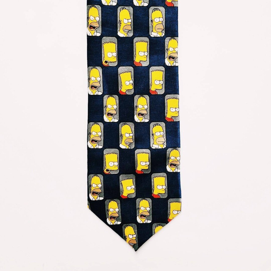 Vintage Deadstock Y2K the Simpsons Tie / Bart Homer Simpson Tie ...