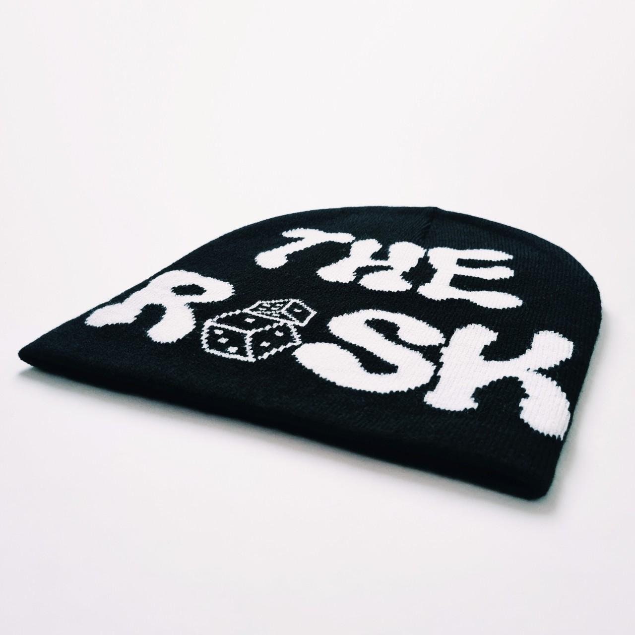 Vintage Brand New Y2K Black & White Branded the Risk Beanie Hat / Hat ...