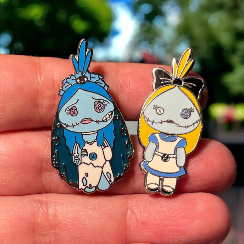 Mini Scrump Emily Enamel Pin Glitter Pins Sparkly Enamel - Etsy