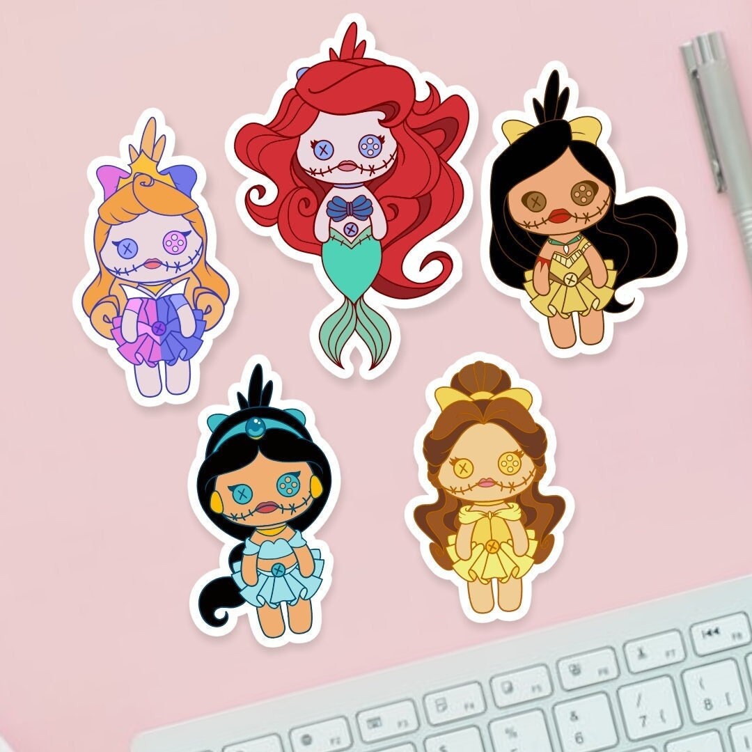 Spooky Scrump Princess Sticker Pack - Waterproof Vinyl - Etsy