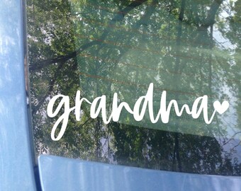 Car Decal Grandma | Etsy