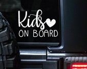 Kids on Board Car Decal Safety Bumper Sticker Baby on Board | Etsy