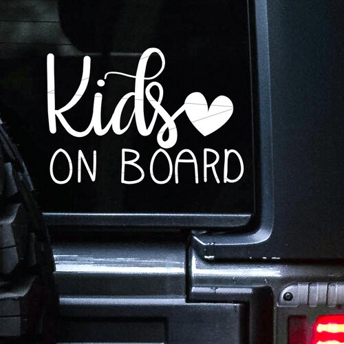 Kids on Board Car Decal Safety Bumper Sticker Baby on Board - Etsy