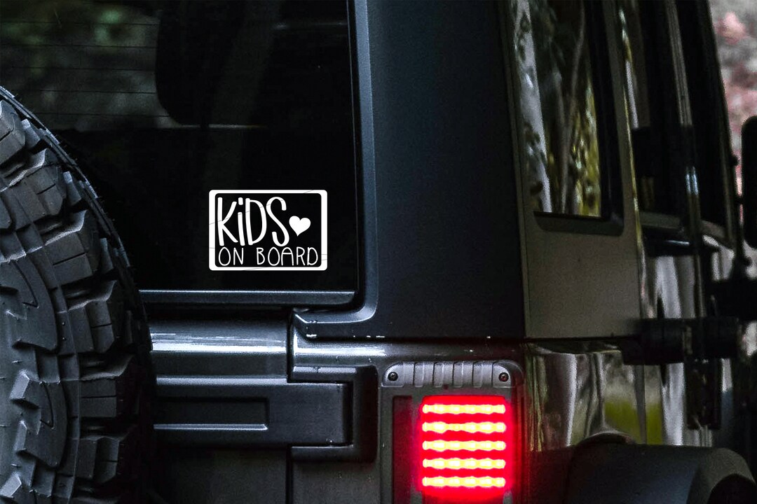 Kids on Board Decal Safety Bumper Sticker Family Car Decal - Etsy