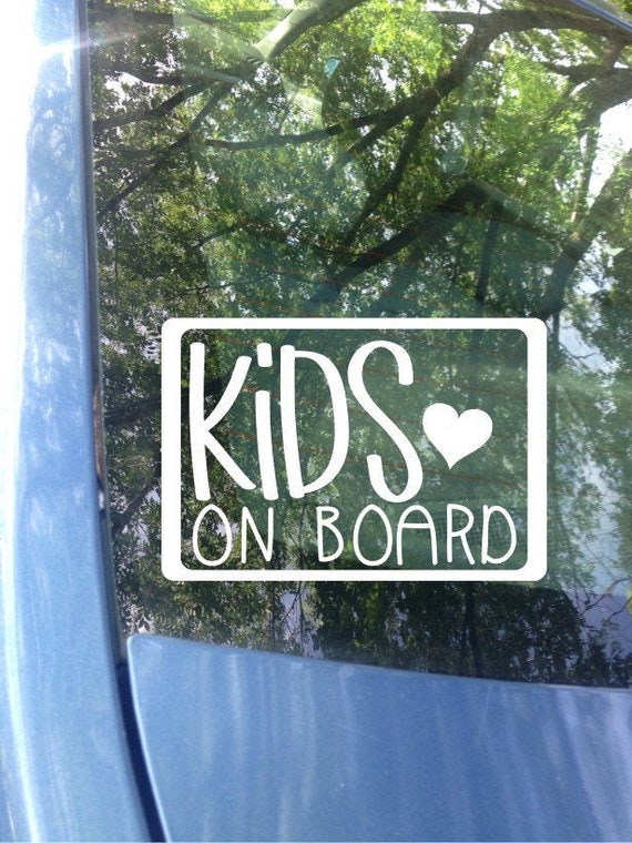 Kids on Board Decal Safety Bumper Sticker Family Car Decal - Etsy