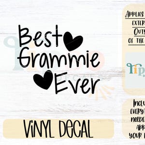 Best Grammie Ever Car Decal, Grandparent Bumper Sticker, Gift From ...