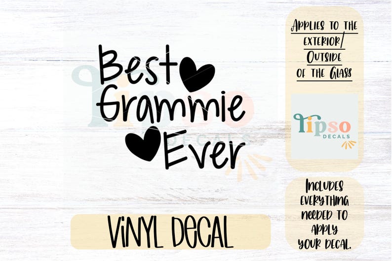 Best Grammie Ever Car Decal, Grandparent Bumper Sticker, Gift From ...