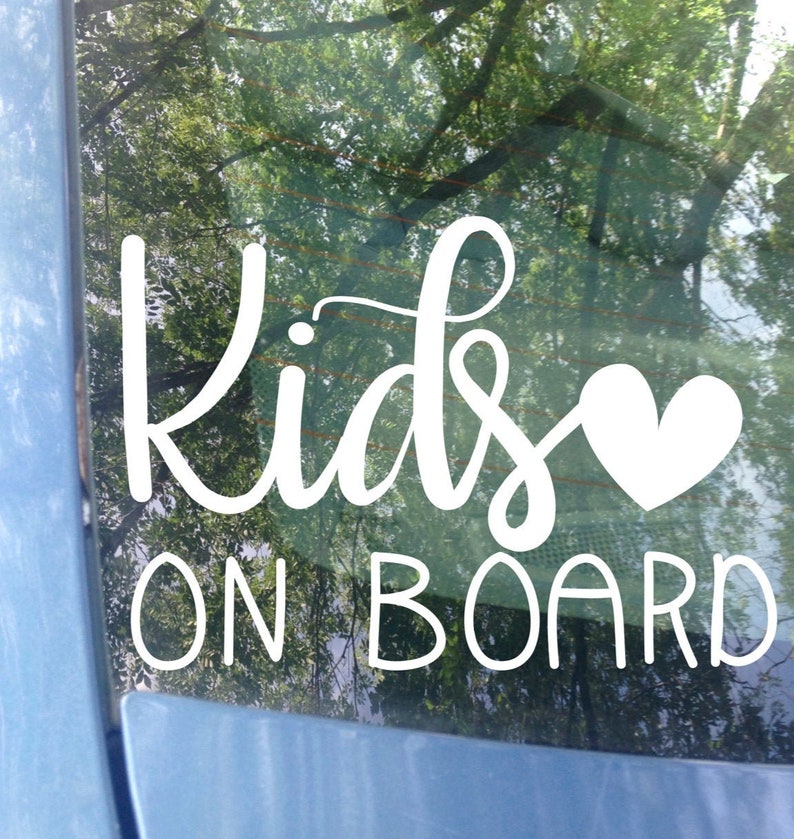 Kids on board Car Decal Safety Bumper Sticker Baby on board | Etsy