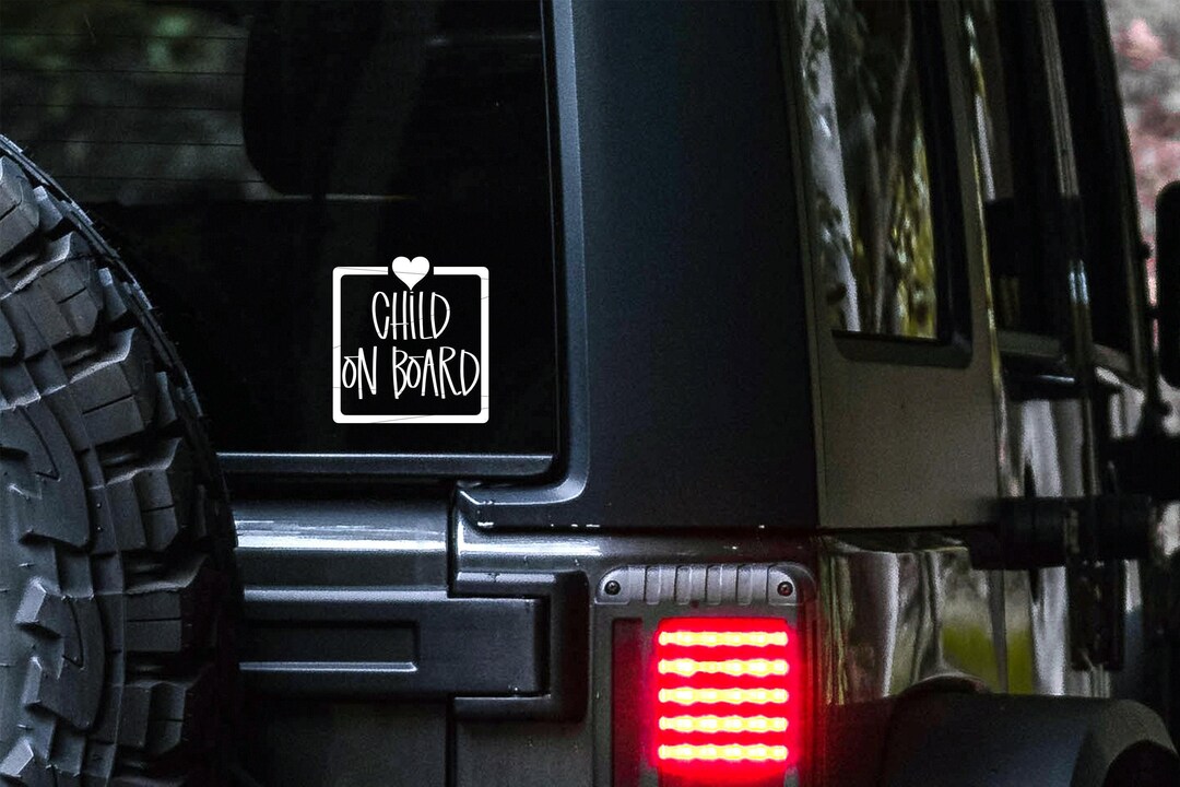 Child on Board Decal, Safety Bumper Sticker, Family Car Decal, Baby ...