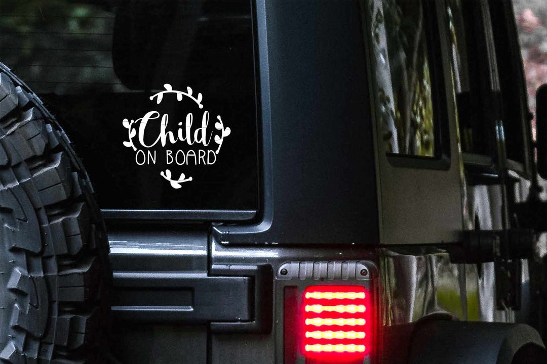 Child on Board Car Decal, Baby Car Decal, Baby Shower Gift, Vinyl Decal ...