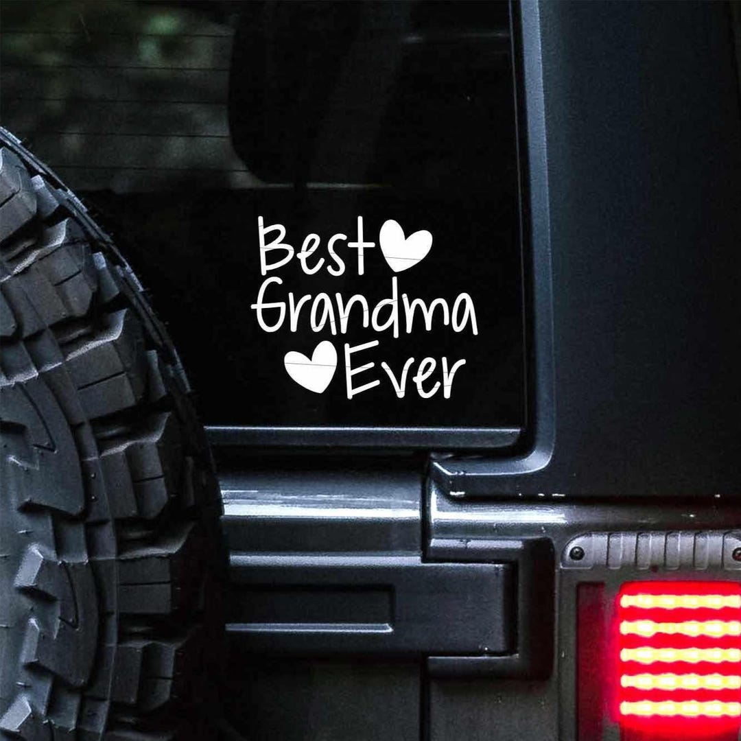 Best Grandma Ever Car Decal, Grandparent Bumper Sticker, Gift From ...