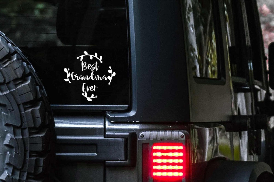 Best Grandma Ever Car Decal, Grandparent Bumper Sticker, Gift From ...