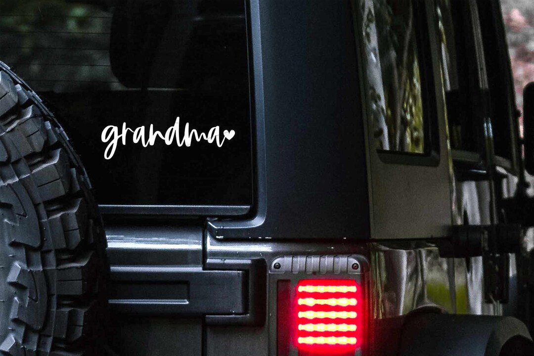 Grandma Car Decal Grandparent Bumper Sticker Gift From - Etsy