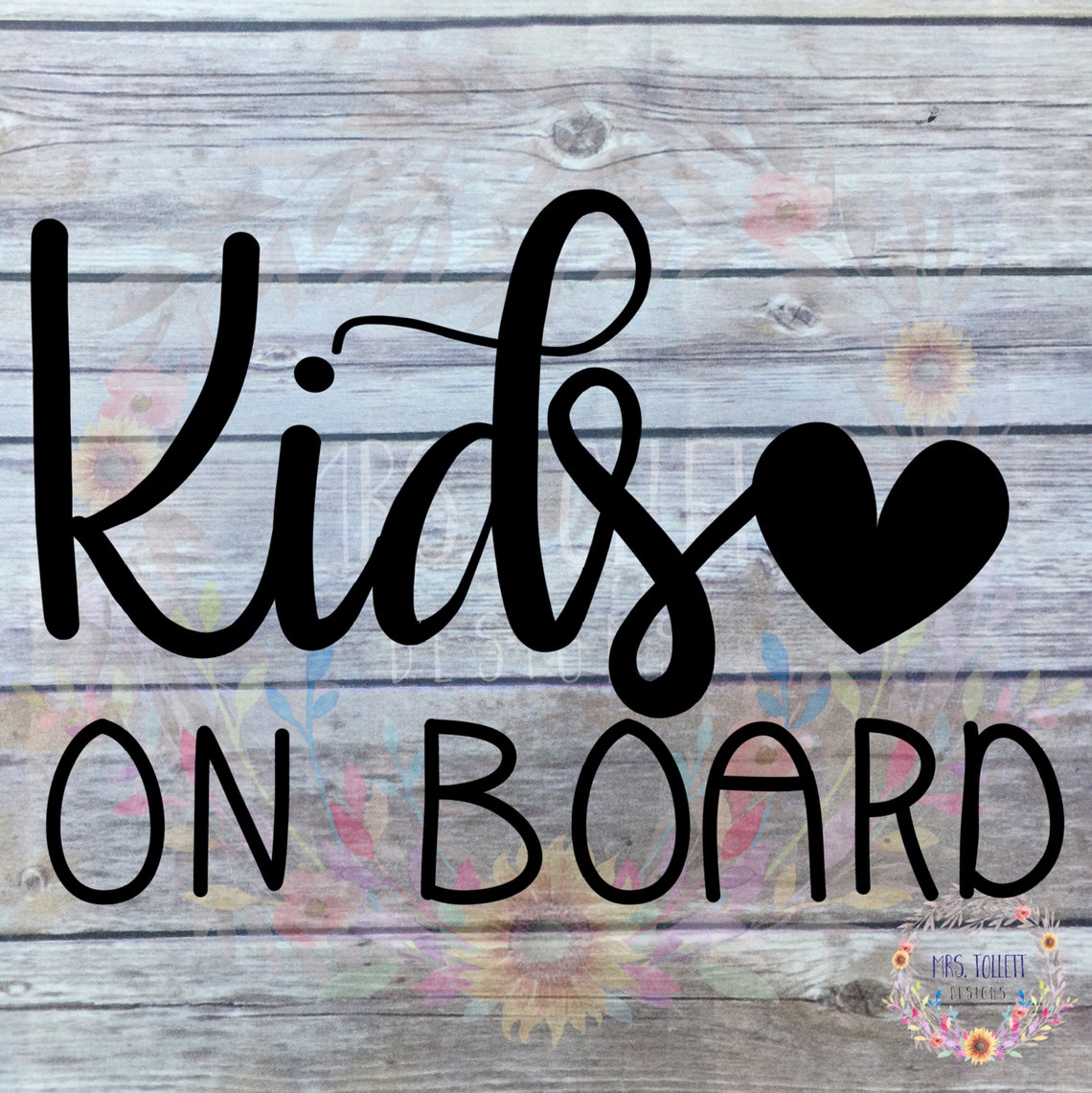 Kids on Board Car Decal Safety Bumper Sticker Baby on Board | Etsy