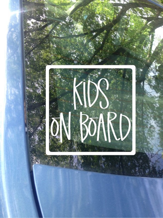 Kids on Board Decal Safety Bumper Sticker Family Car Decal | Etsy