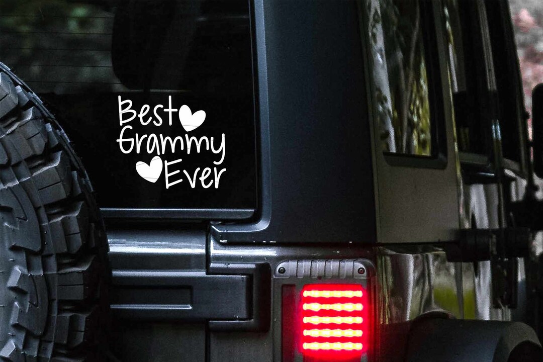 Best Grammy Ever Car Decal, Grandparent Bumper Sticker, Gift From ...