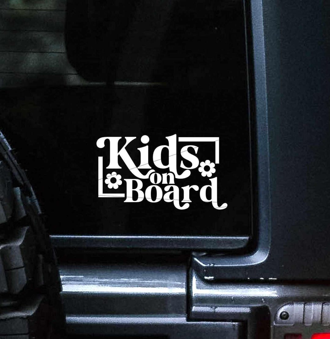 Kids on Board Decal, Family Safety Bumper Sticker, Baby Shower Gift ...