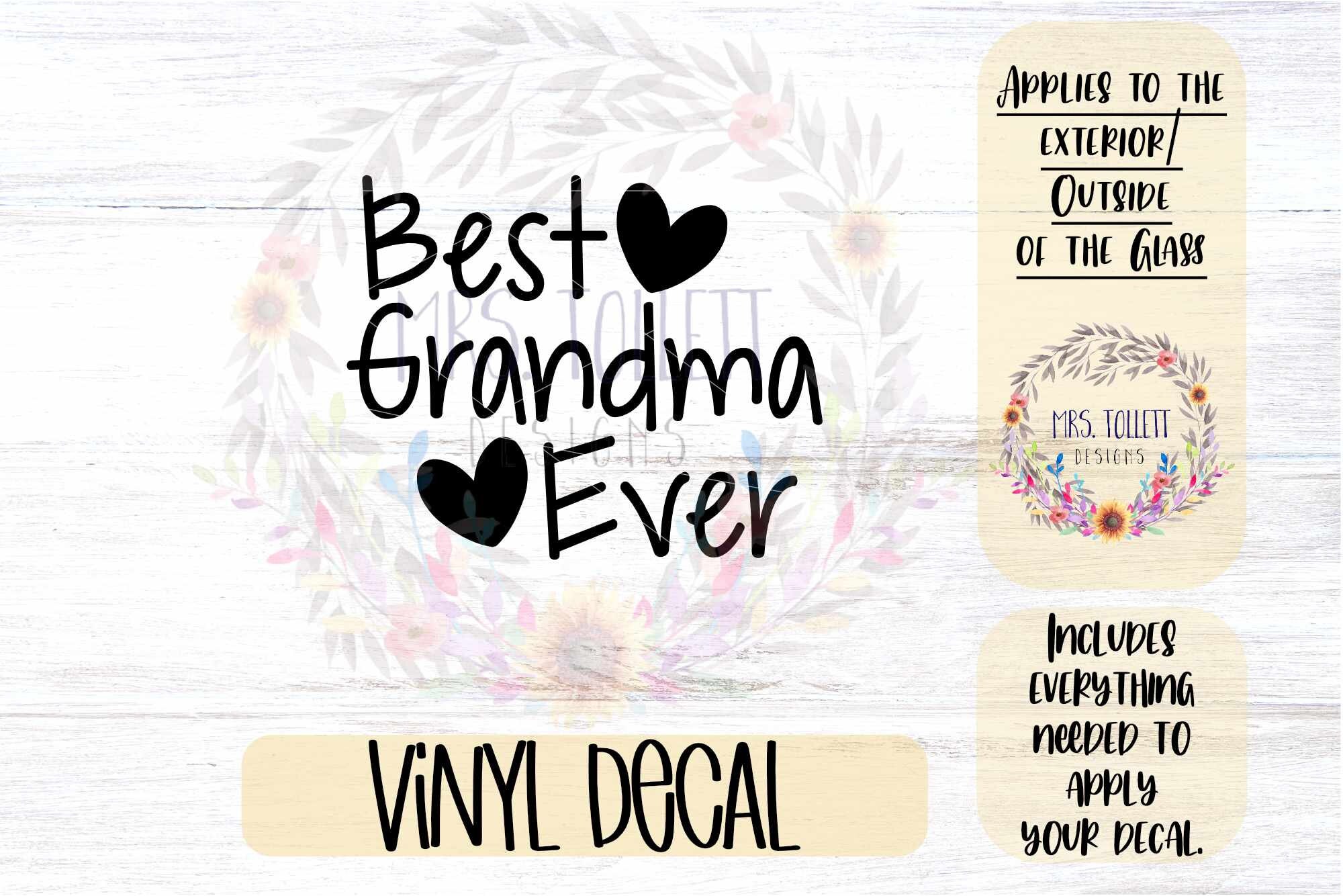 Best Grandma Ever Car Decal Grandparent Bumper Sticker Gift - Etsy