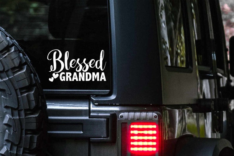 Blessed Grandma Car Decal Grandparent Bumper Sticker Gift - Etsy