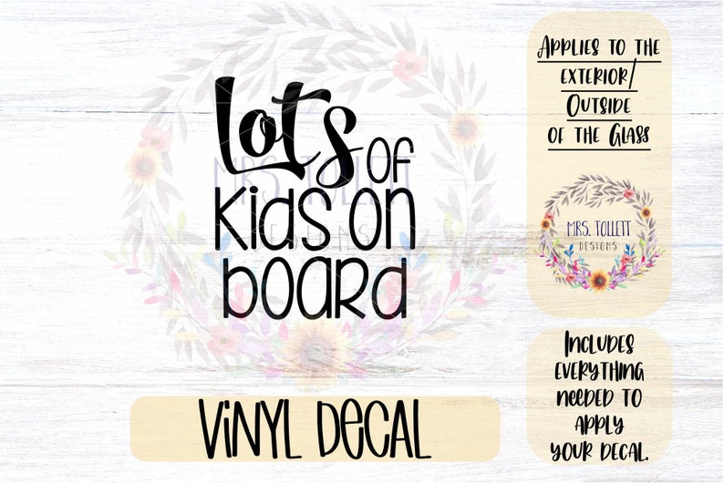 Lots of Kids on Board Car Decal Big Family Bumper Sticker - Etsy