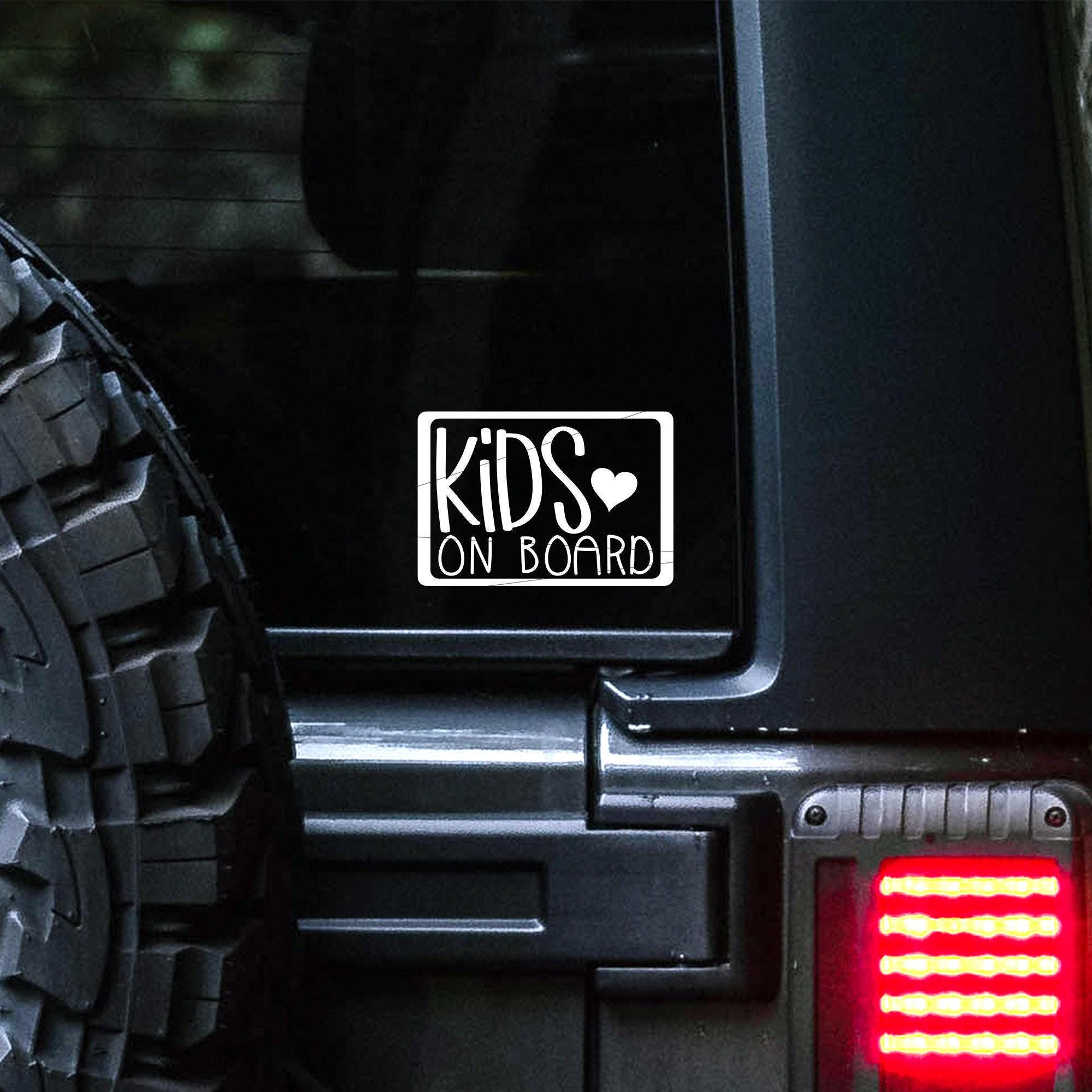 Kids on Board Decal, Safety Bumper Sticker, Family Car Decal, Baby ...