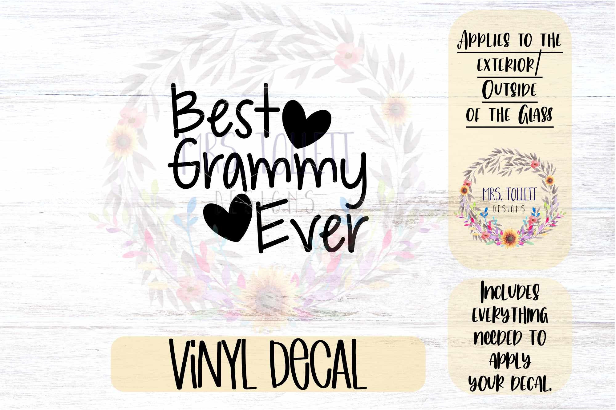 Best Grammy Ever Car Decal Grandparent Bumper Sticker Gift - Etsy
