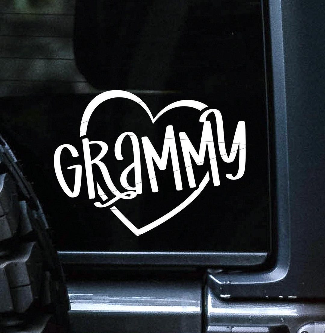 Grammy Car Decal, Grandparent Bumper Sticker, Grandma Gift, Family ...
