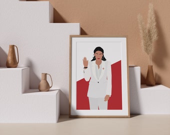 ALEXANDRIA OCASIO CORTEZ Glossy Poster Picture Photo Banner New York ...