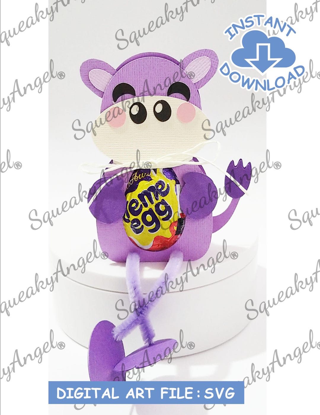 Hippo Egg Holder SVG | Easter Egg Holder | Creme Egg Holder | Instant ...