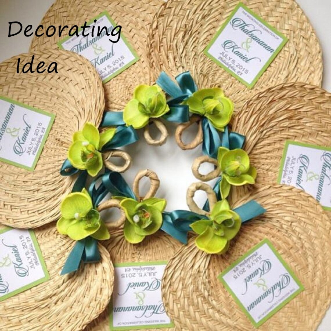 LARGE Palm Leaf Fans 10 Wide Raffia Fans Wedding - Etsy