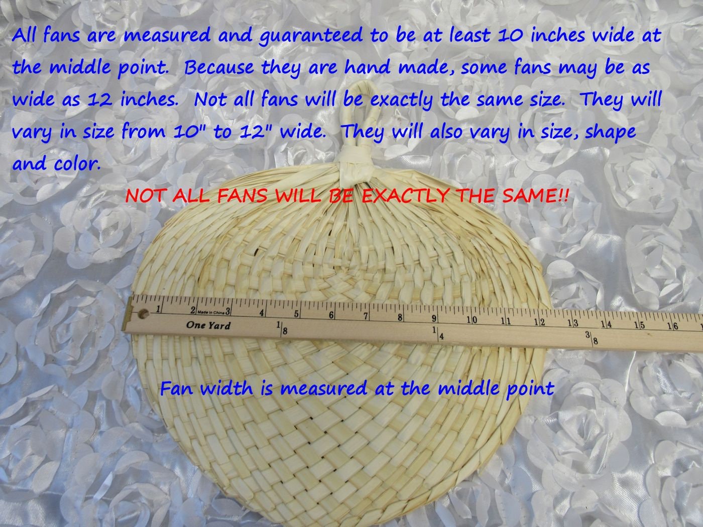 LARGE Palm Leaf Fans 10 Wide Raffia Fans Wedding - Etsy