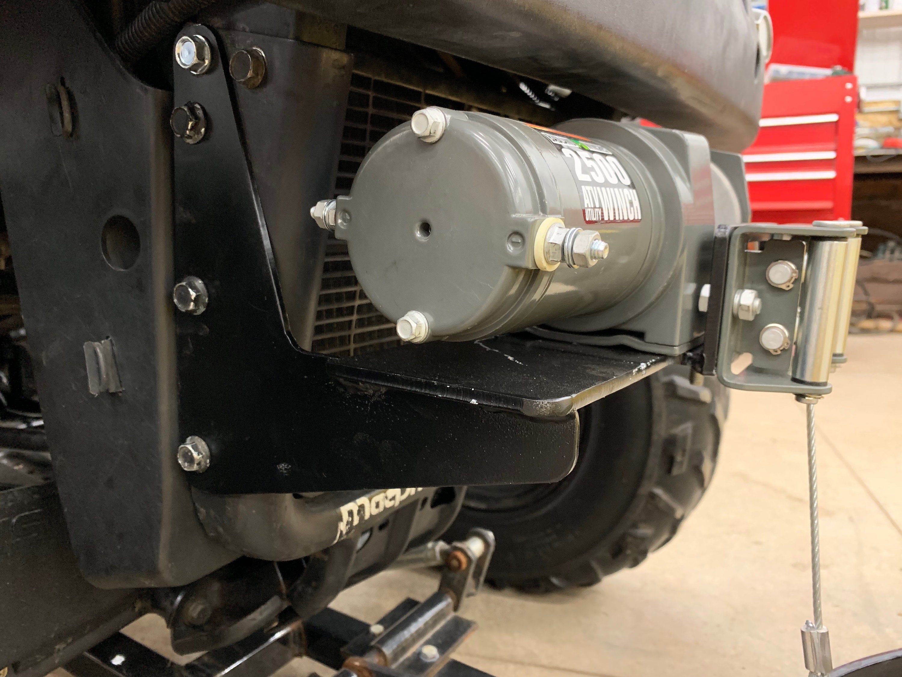 DXF File for DIY Polaris ATV Harbor Freight Winch Mount - Etsy