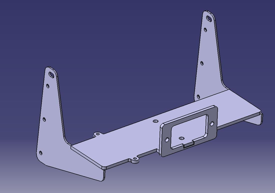 DXF File for DIY Polaris ATV Harbor Freight Winch Mount - Etsy