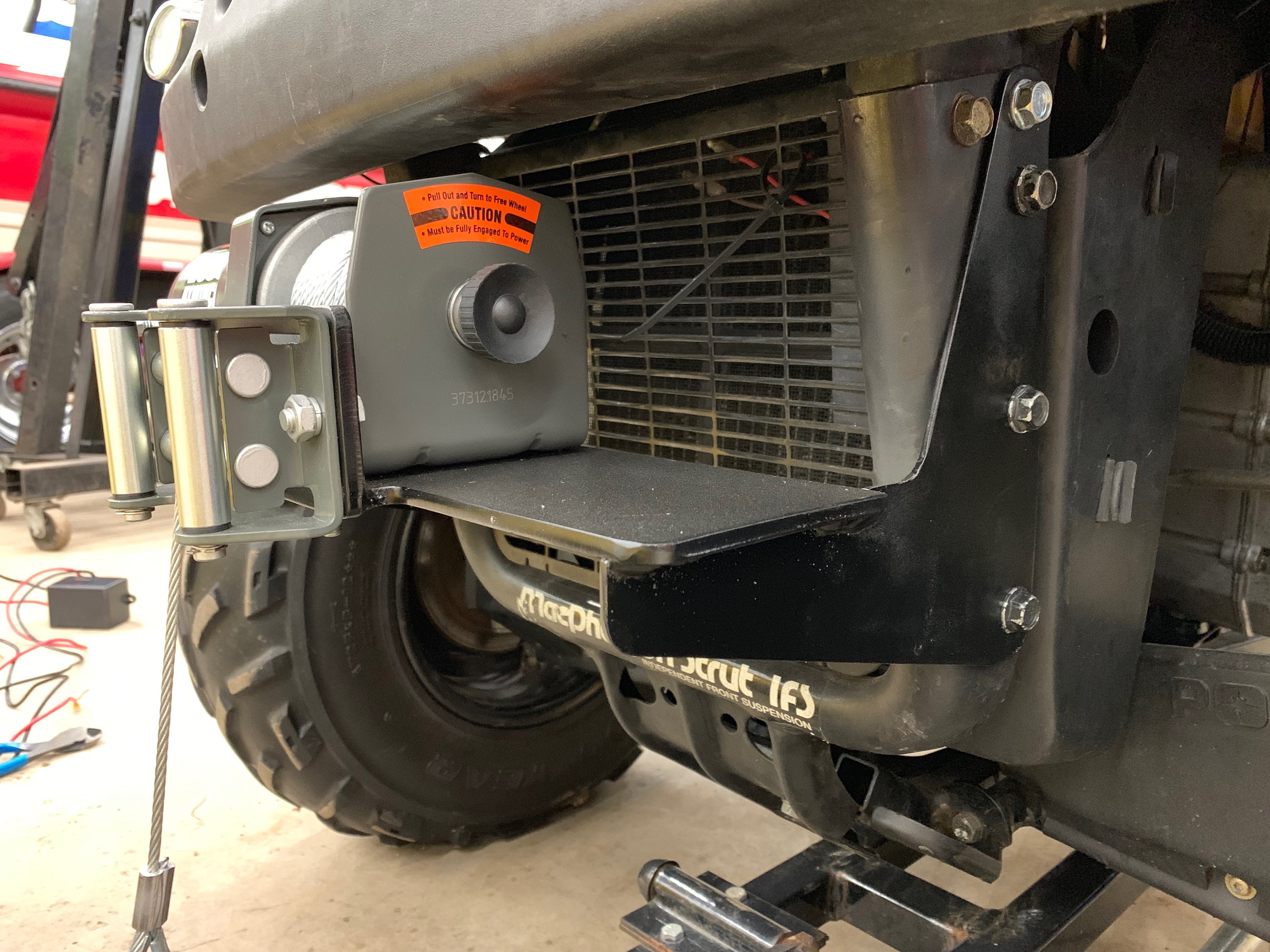 DXF File for DIY Polaris ATV Harbor Freight Winch Mount - Etsy