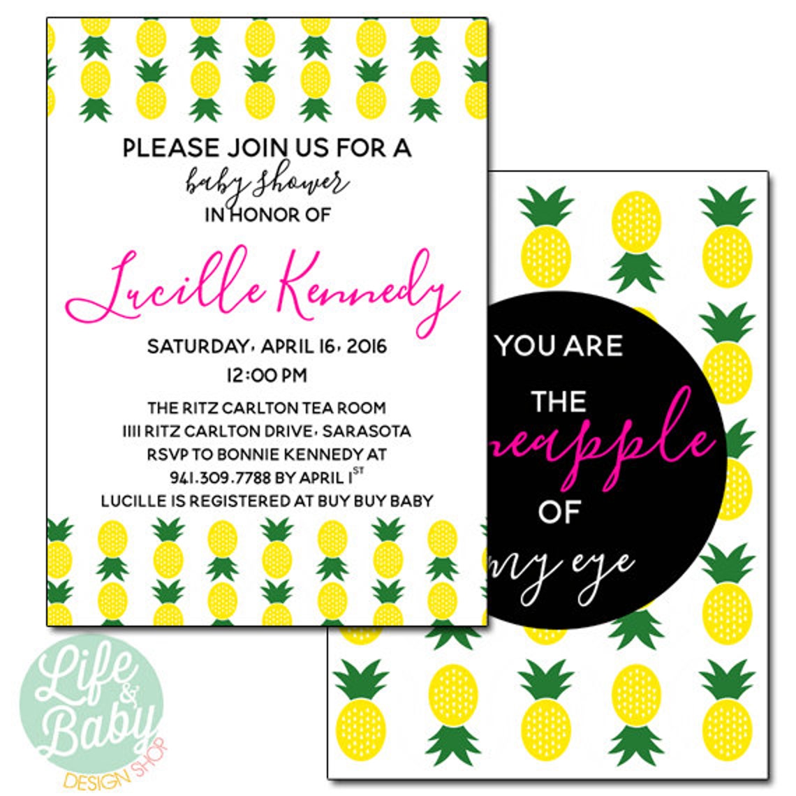 Pineapple Invitation | Party Like A Pineapple Invitation | Fruit ...