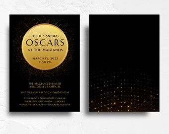 Oscar Party Invitation and the Oscar Goes to Oscars - Etsy Canada