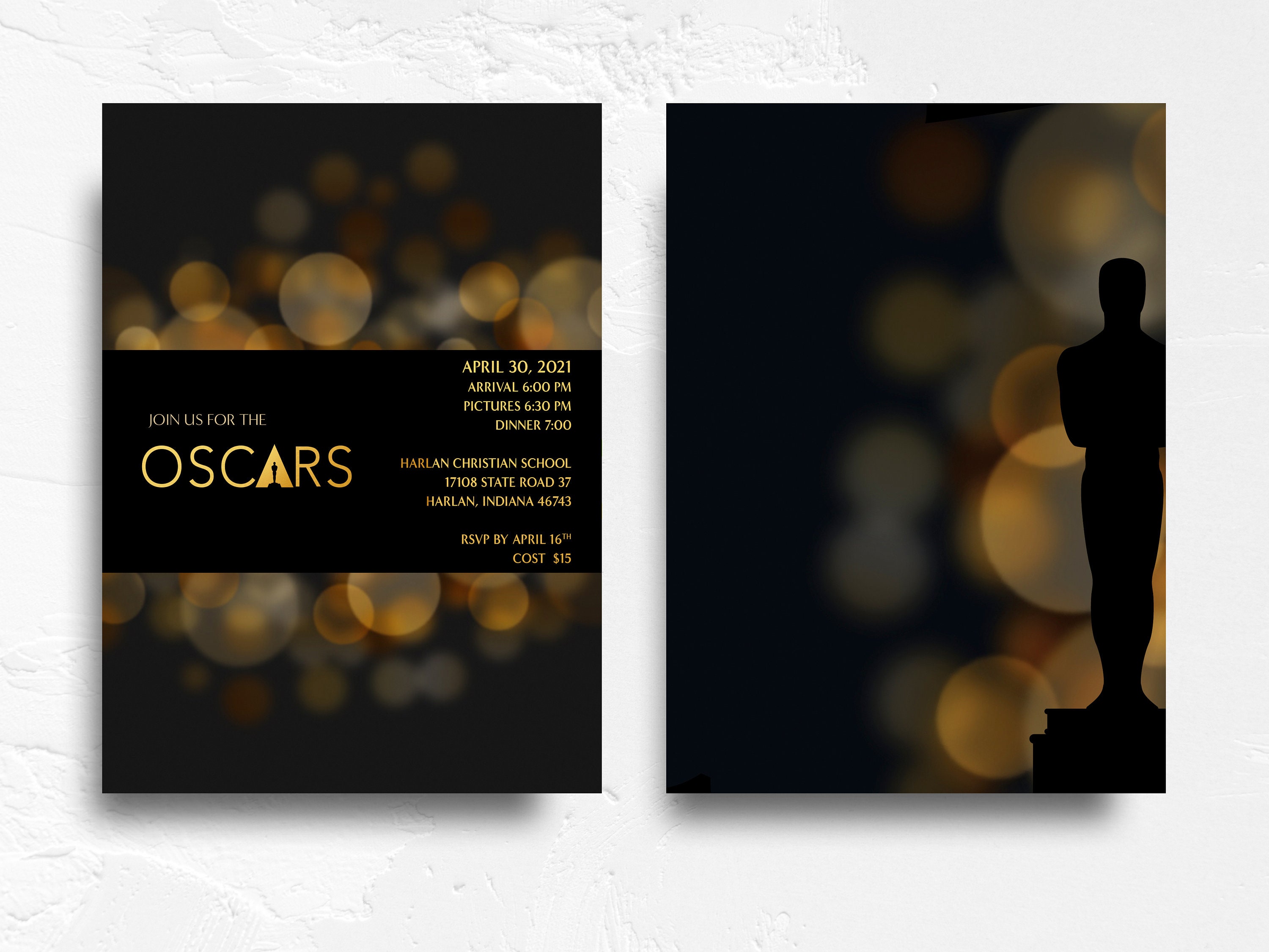 Plantilla De Invitación Al Oscar Para Imprimir