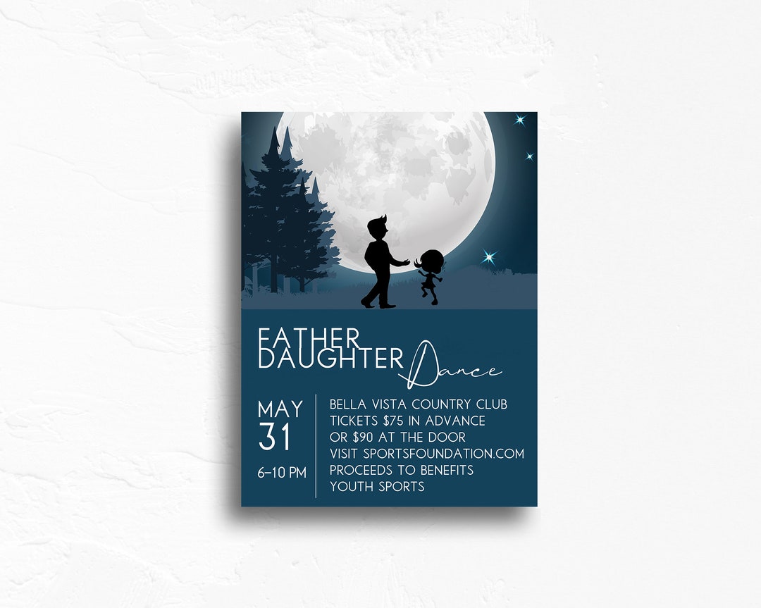 Father Daughter Dance Invitation| Daddy Daughter Dance Invitation - Etsy