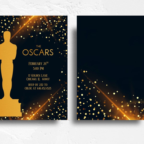 Oscar Party Invitation and the Oscar Goes to Oscars Invitation Academy ...