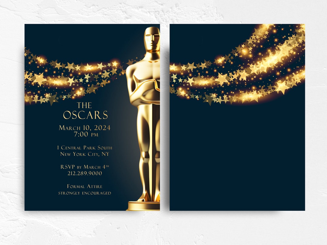 Oscar Party Invitation | Oscars Invitation | Academy Awards Invitation ...