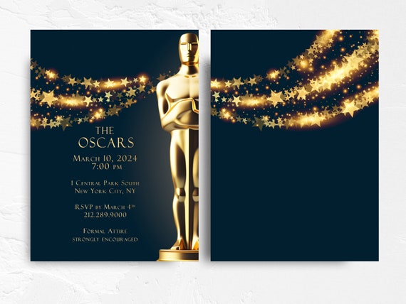 Plantilla De Invitación Al Oscar Para Imprimir