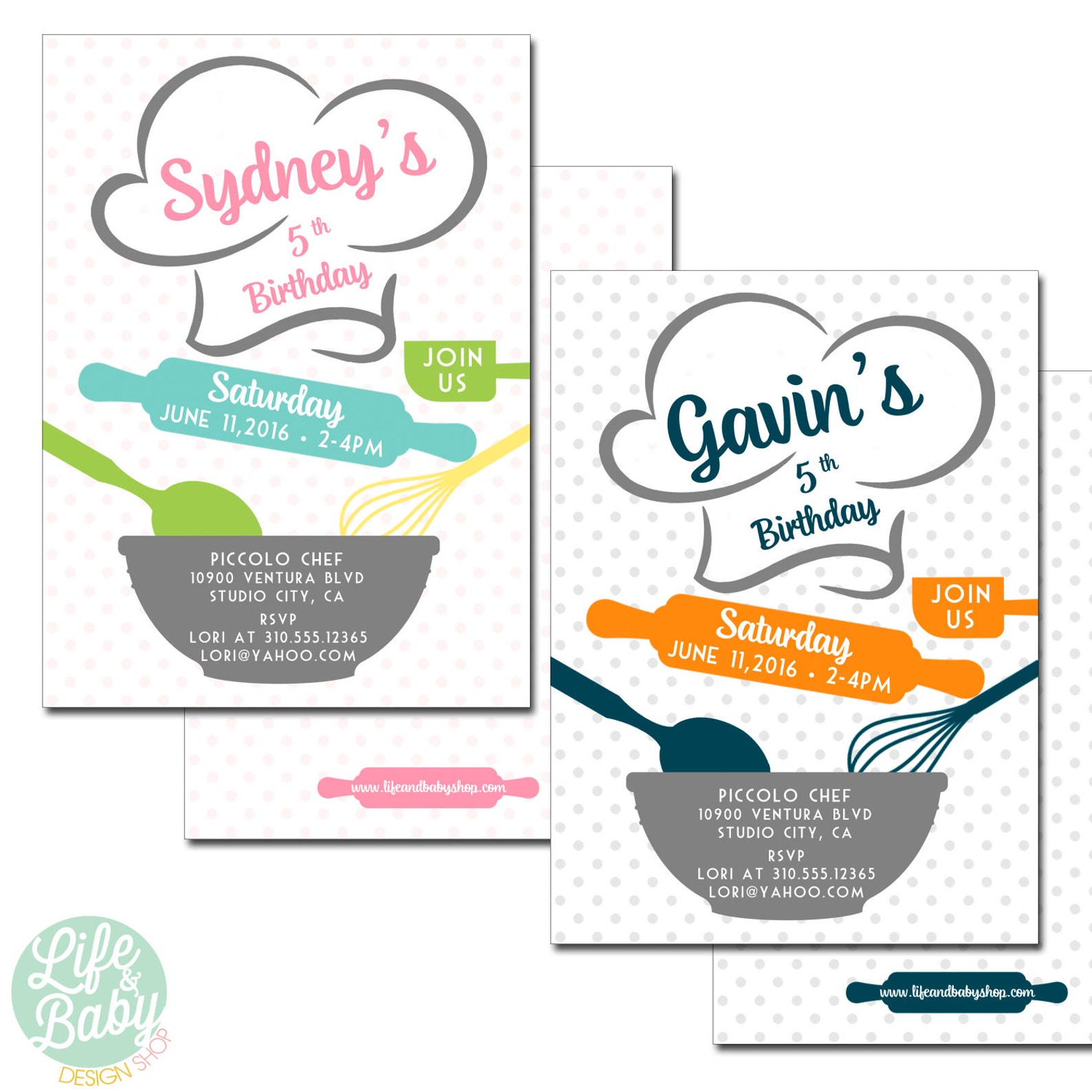 Baking Birthday Party Invitation Cooking Party Invitation - Etsy