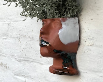 Face Head Pot Plant Potceramic Face Vase Hanging Planter Home - Etsy