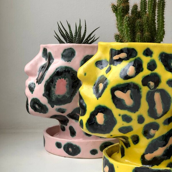 Cheetah Planter - Etsy