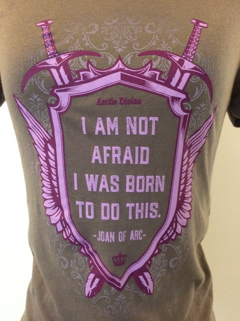 Ladies Joan of Arc Sword and Shield Warrior Crew Neck Tee - Etsy