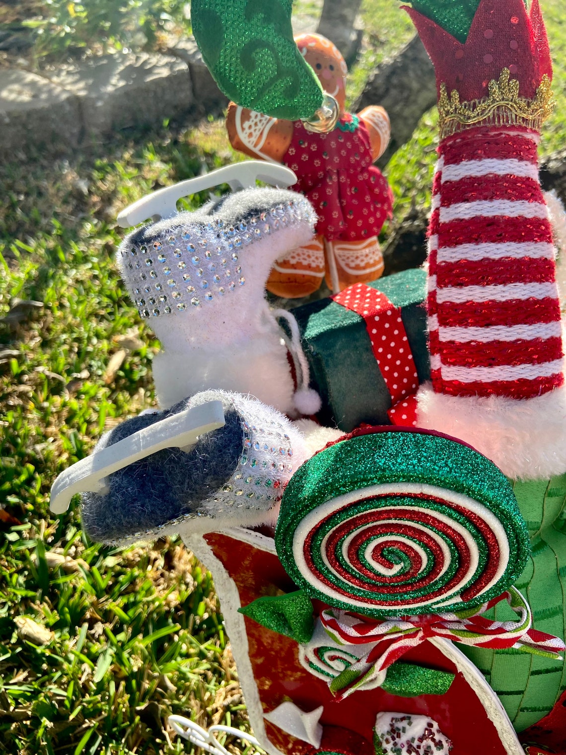 Christmas Centerpiece Sleigh Centerpiece Elf Centerpiece - Etsy