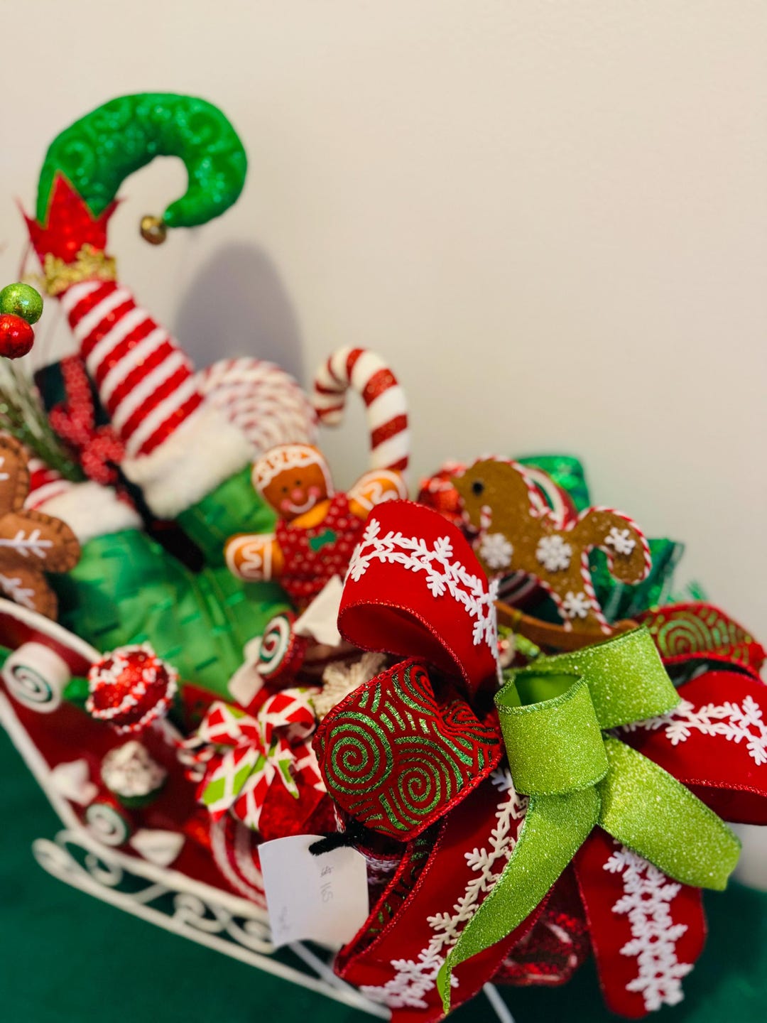 Christmas Centerpiece, Sleigh Centerpiece, Elf Centerpiece, Gingerbread ...