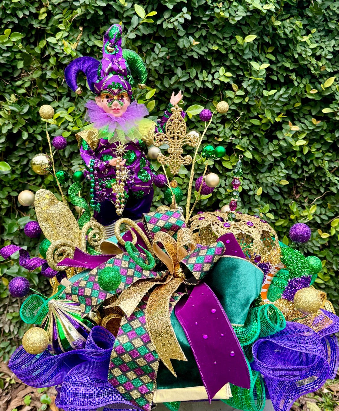 Mardi Gras Centerpiece, Mardi Gras Decorations, Mardi Gras Table, Mardi ...