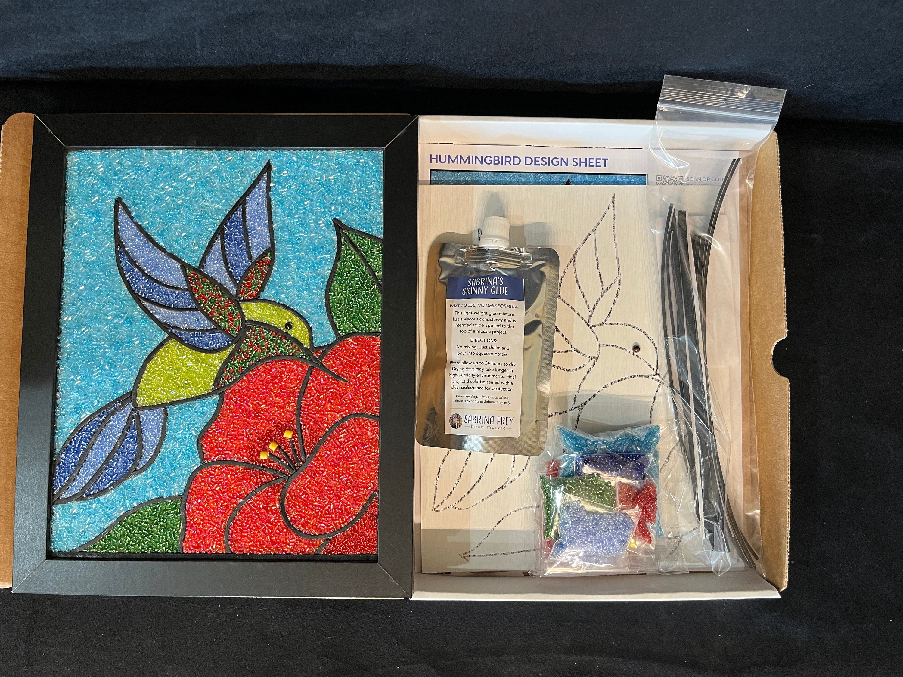Hummingbird Bead Mosaic Art Kit + Video Tutorial, Beginner Friendly - Etsy
