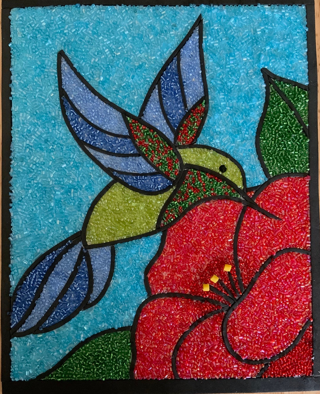 Hummingbird Bead Mosaic Kit Video Tutorial, Beginner Friendly - Etsy